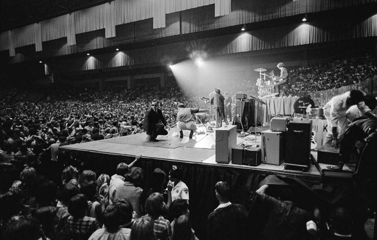 Rare photos reveal the Beatles' chaotic final concert at Candlestick Park