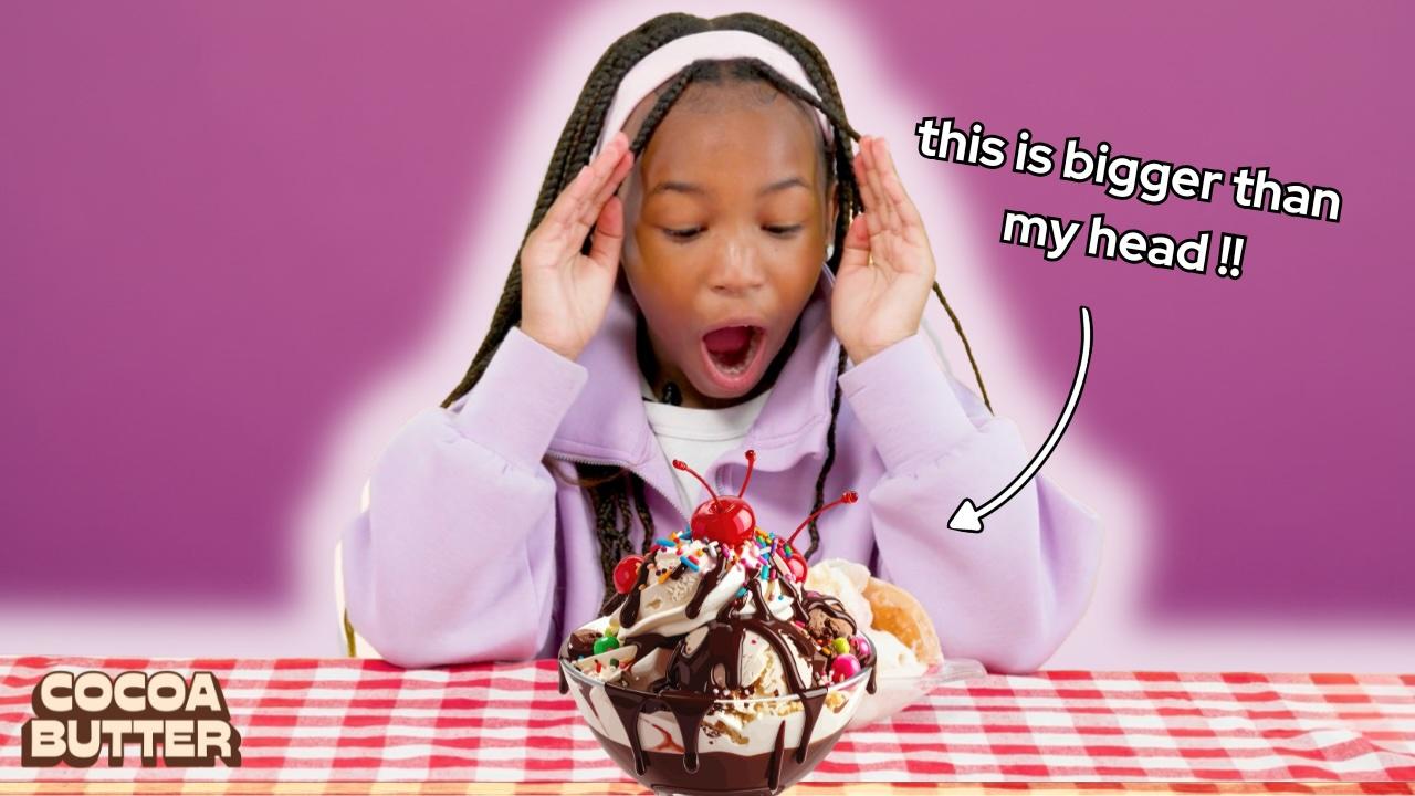 Kids try each other’s ultimate sundaes (no rules)
