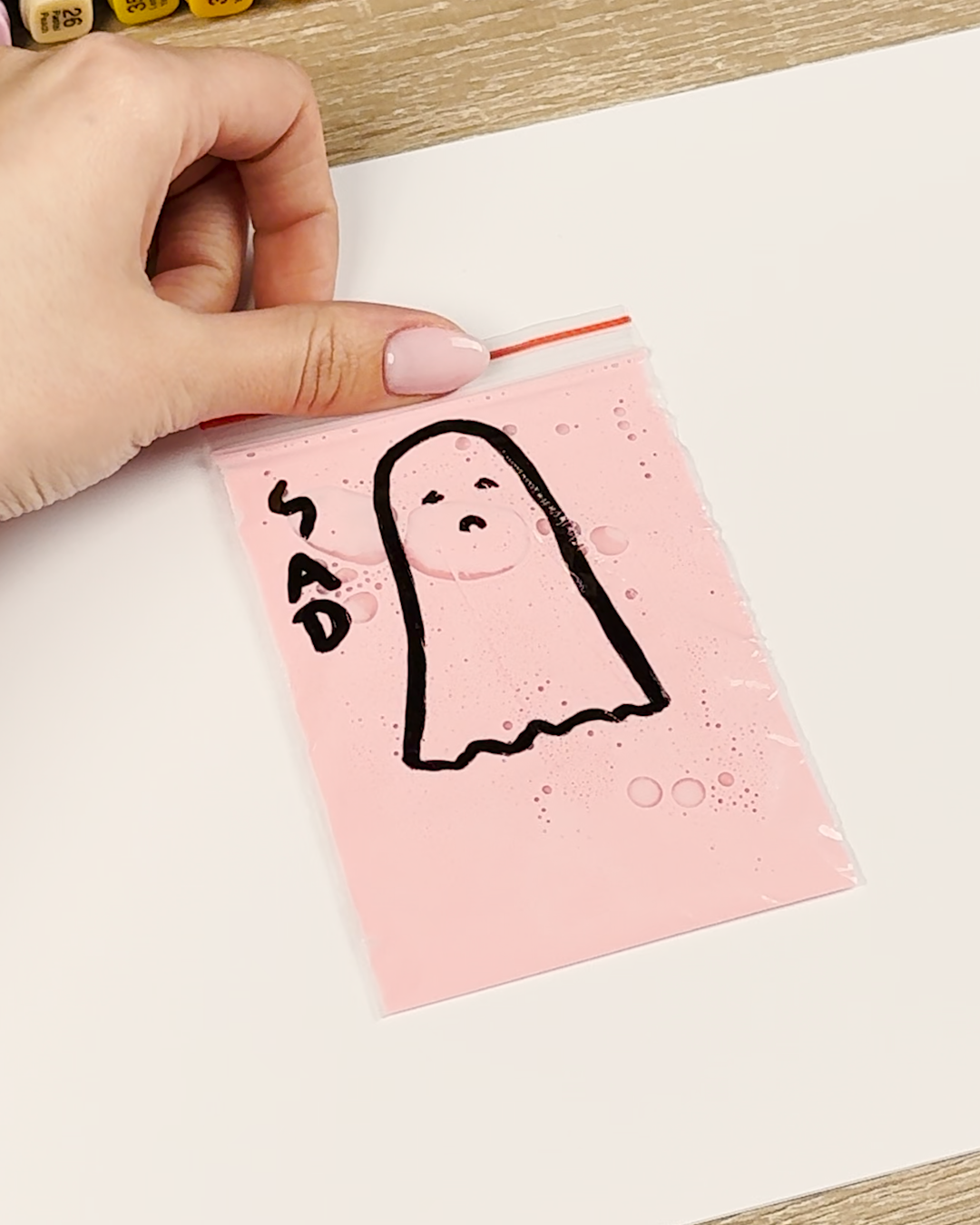 Simple bag art for mood fun