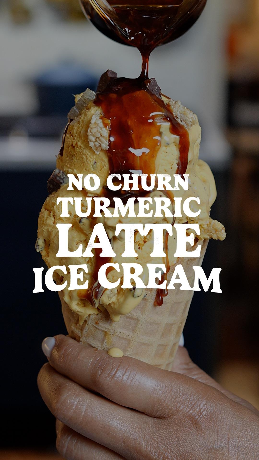 No churn turmeric latte ice cream