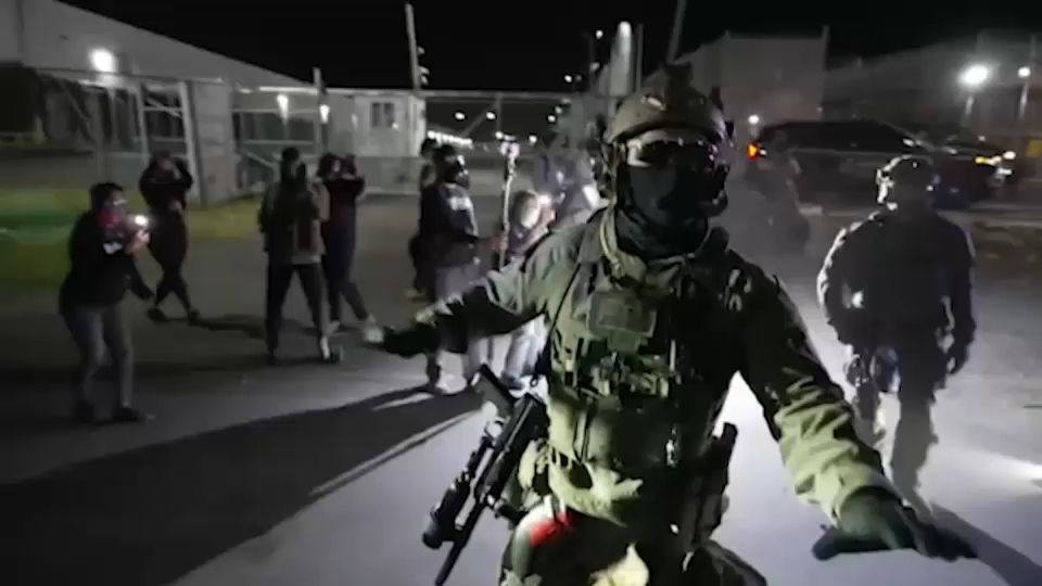 NJ state police set up protest zone outside contested immigration ...