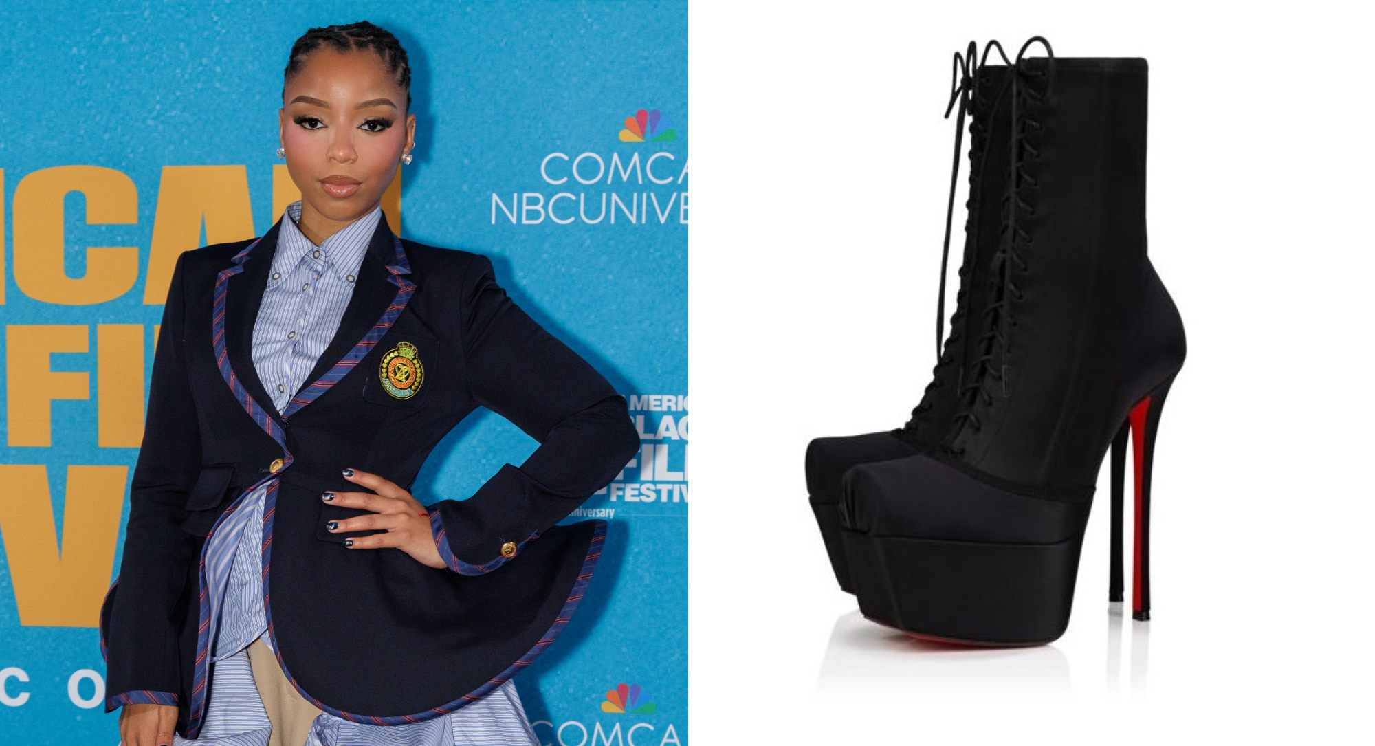 Chloe Bailey adds bold Louboutin boots to her film festival wardrobe