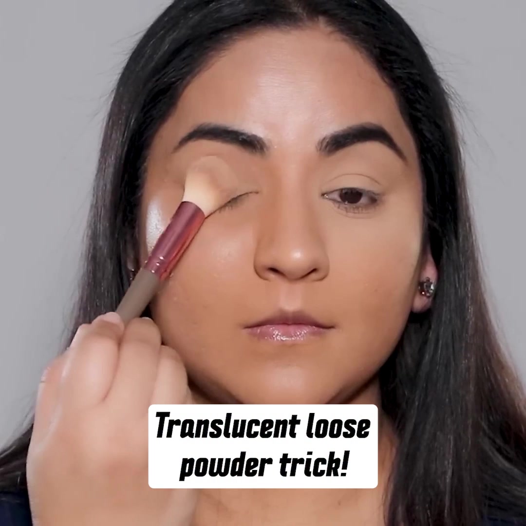 Simple powder hack for bigger-looking eyes
