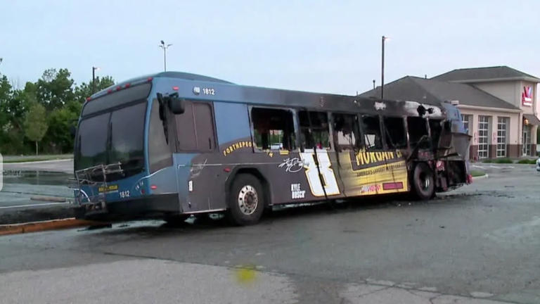 Kyle Busch-linked IndyGo bus erupts in flames after loud bang as fire ...