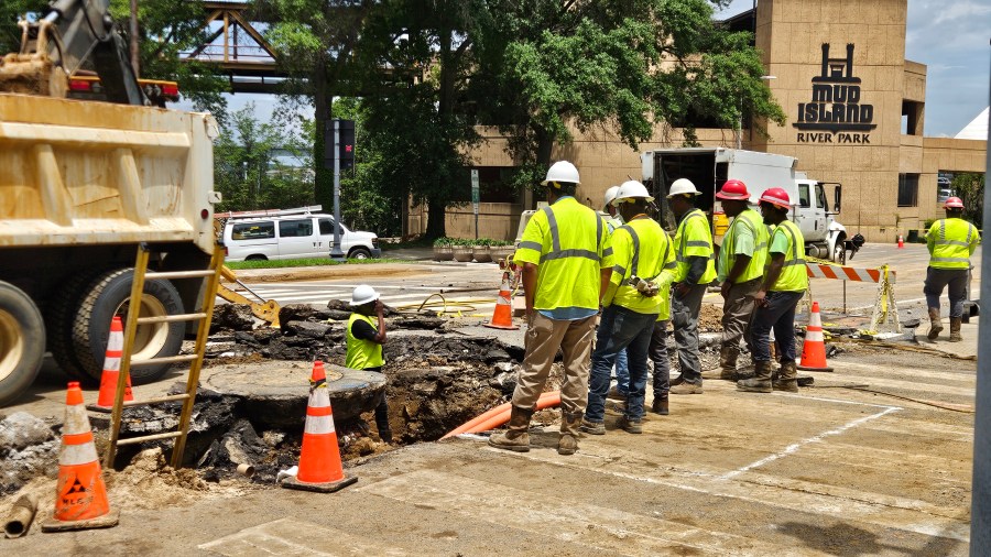 Downtown intersection closed for water main repairs