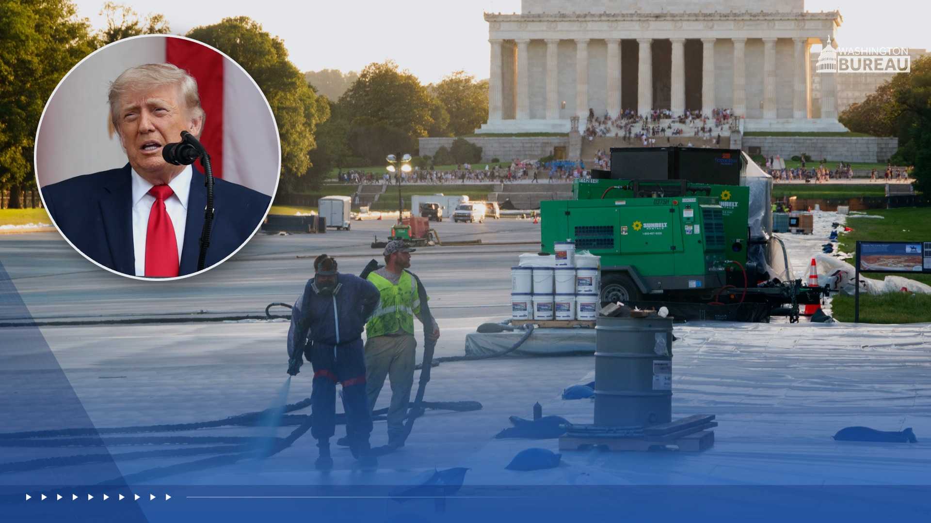 Fact-checking Trump on Reflecting Pool renovation timeline, cost ...