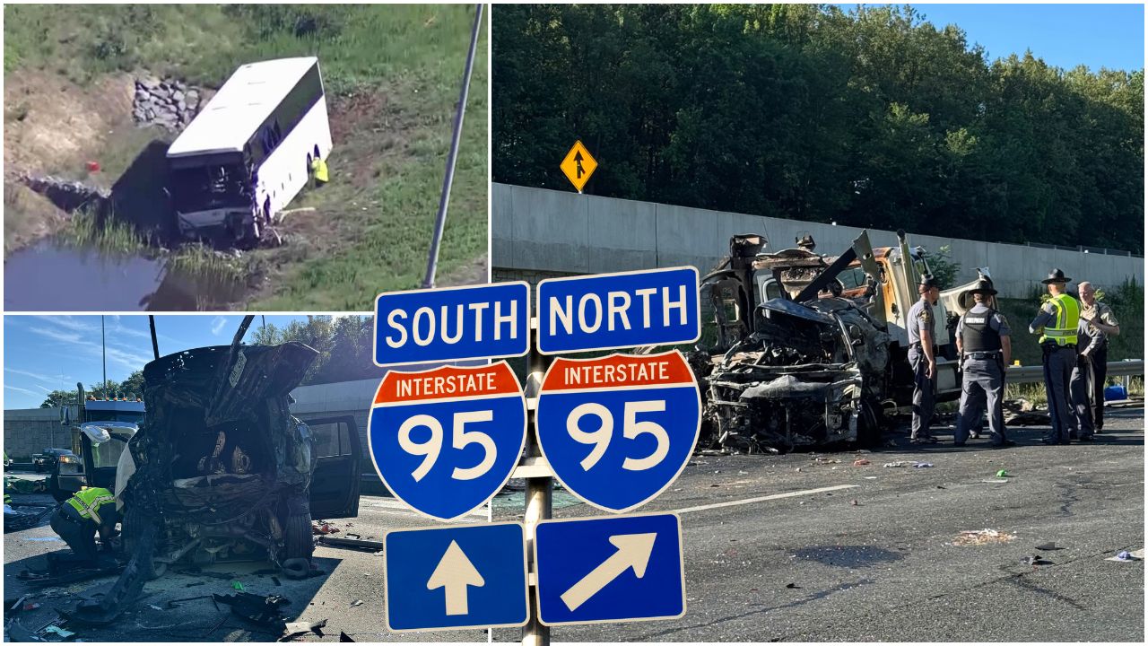 3 adults, 2 children killed in Virginia I-95 bus crash