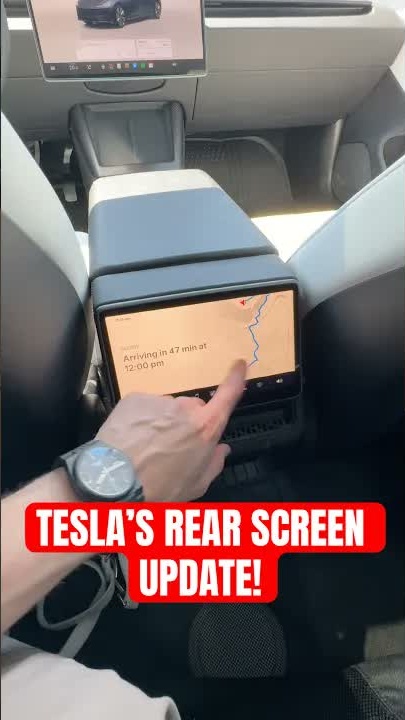 Tesla rear screen navigation update!