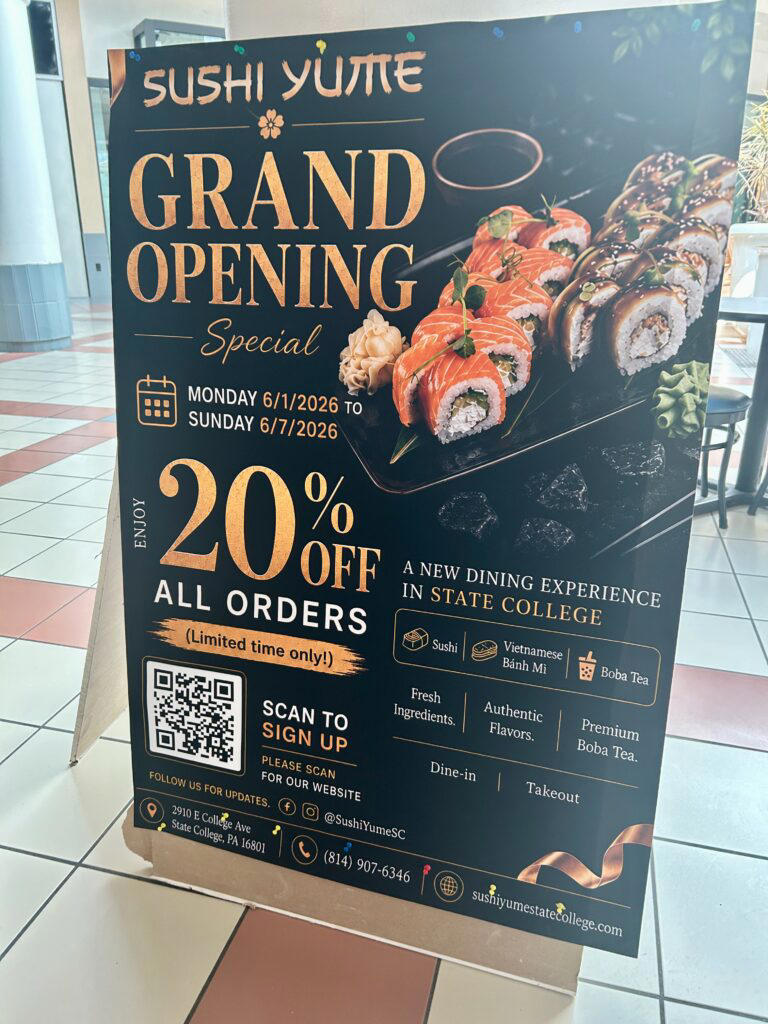 New Nittany Mall restaurant to offer sushi and more