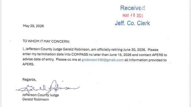 Jefferson County Judge Gerald Robinson announces retirement effective ...