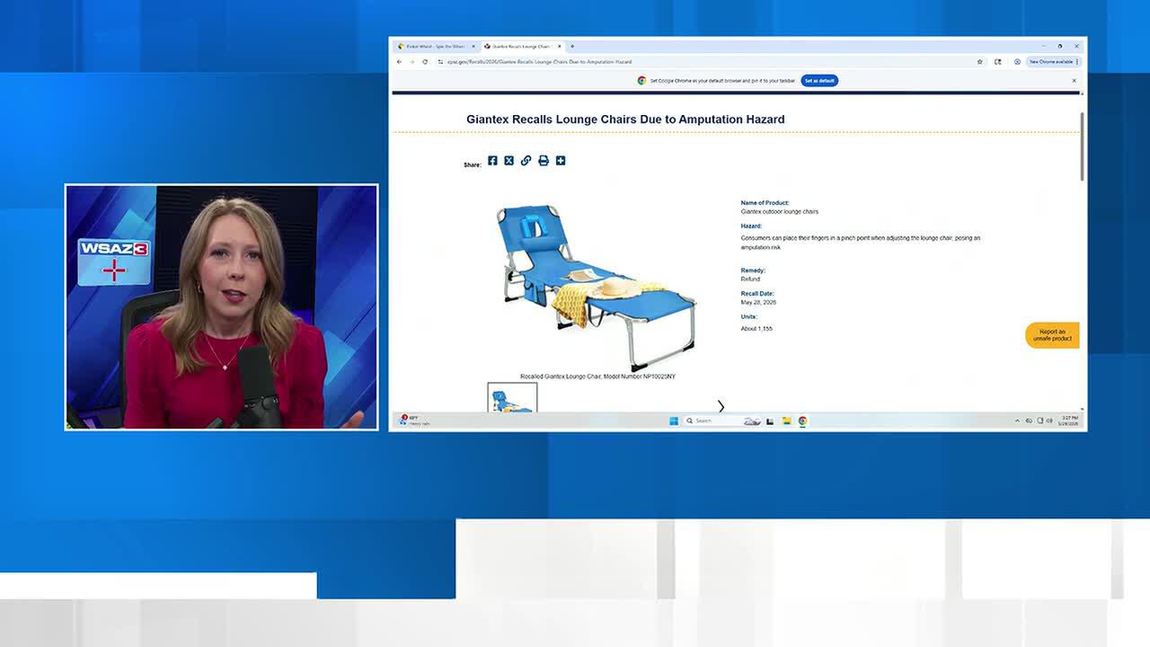 Nationwide chair recall; other top stories on WSAZ+