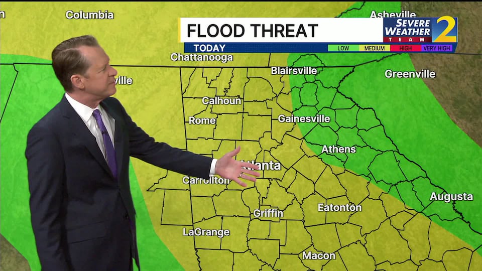 Flash flooding threats Friday with storms, heavy rainfall