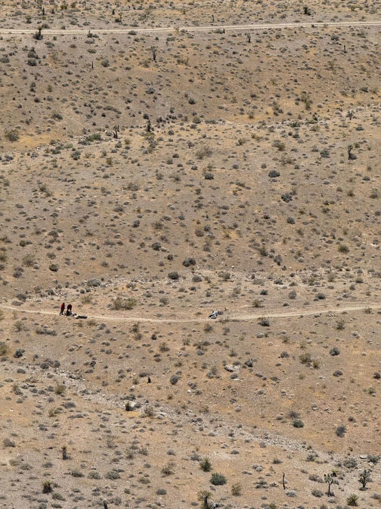 Motorcyclist treated for possible fracture west of Skye Canyon