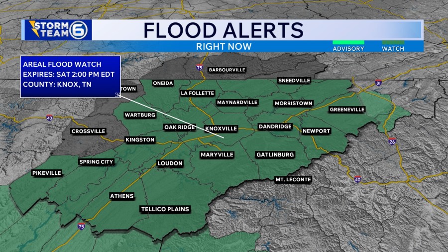 Knoxville weather: Weather aware Friday night through Saturday morning ...