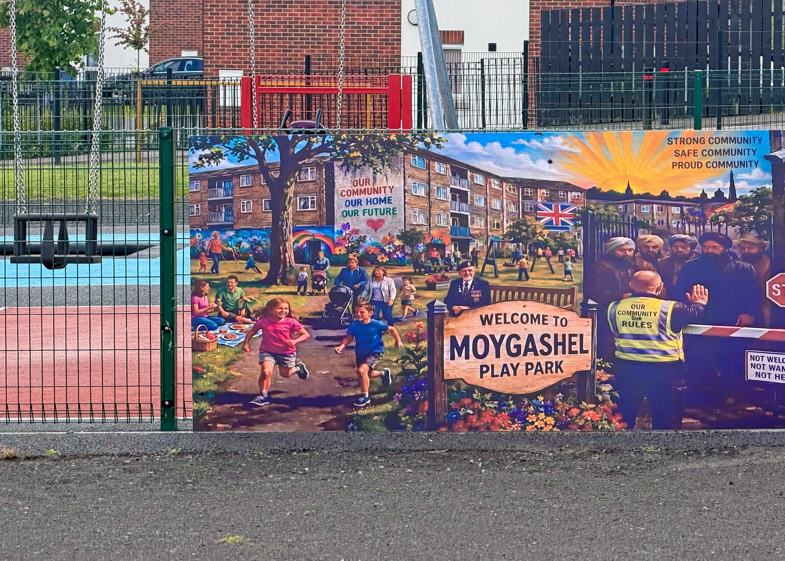 ‘Muslims not welcome’ sign put up at children’s playpark