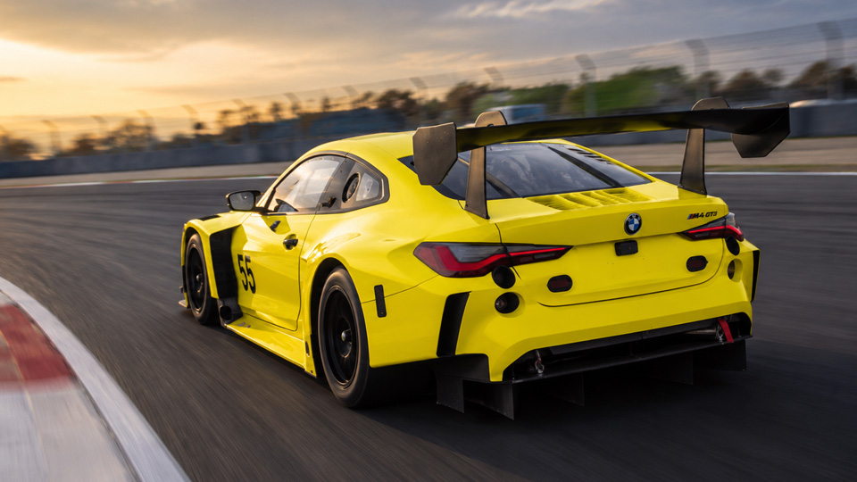 BMW M4 GT3 exhaust note full power track testing