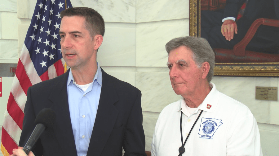 Sen. Tom Cotton talks Arkansas Boys State, anti-weaponization ...
