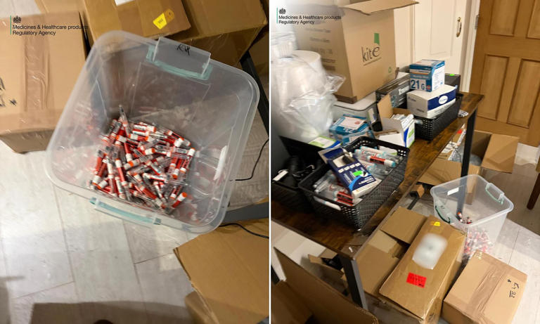 Country estate exposed as huge weight loss drugs factory as two men are ...