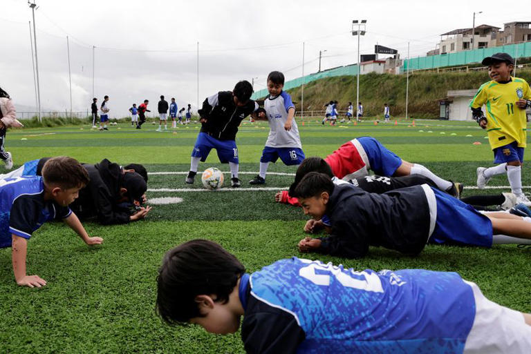 Soccer-Ecuadorean children chase World Cup dreams at Caicedo's football ...