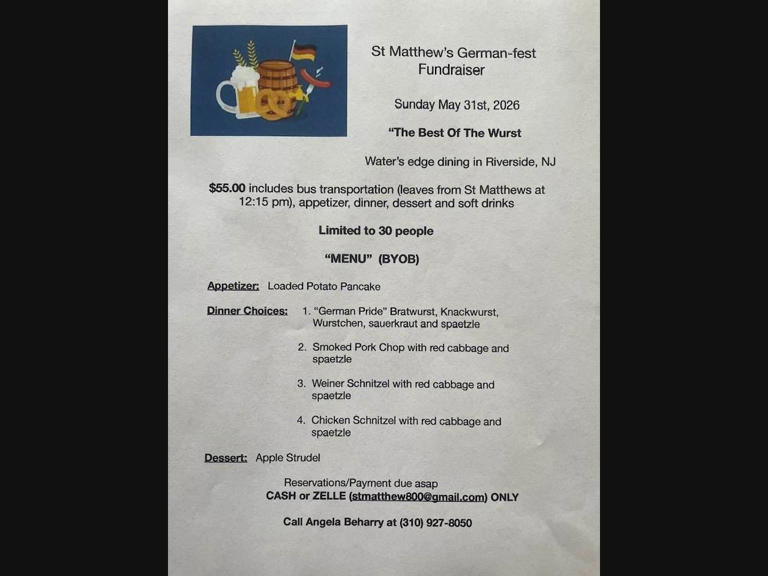 St. Matthew's Church has German Fest this Sunday