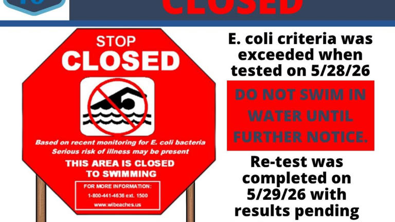 Big Bay beach in Whitefish Bay closed due to high E coli levels