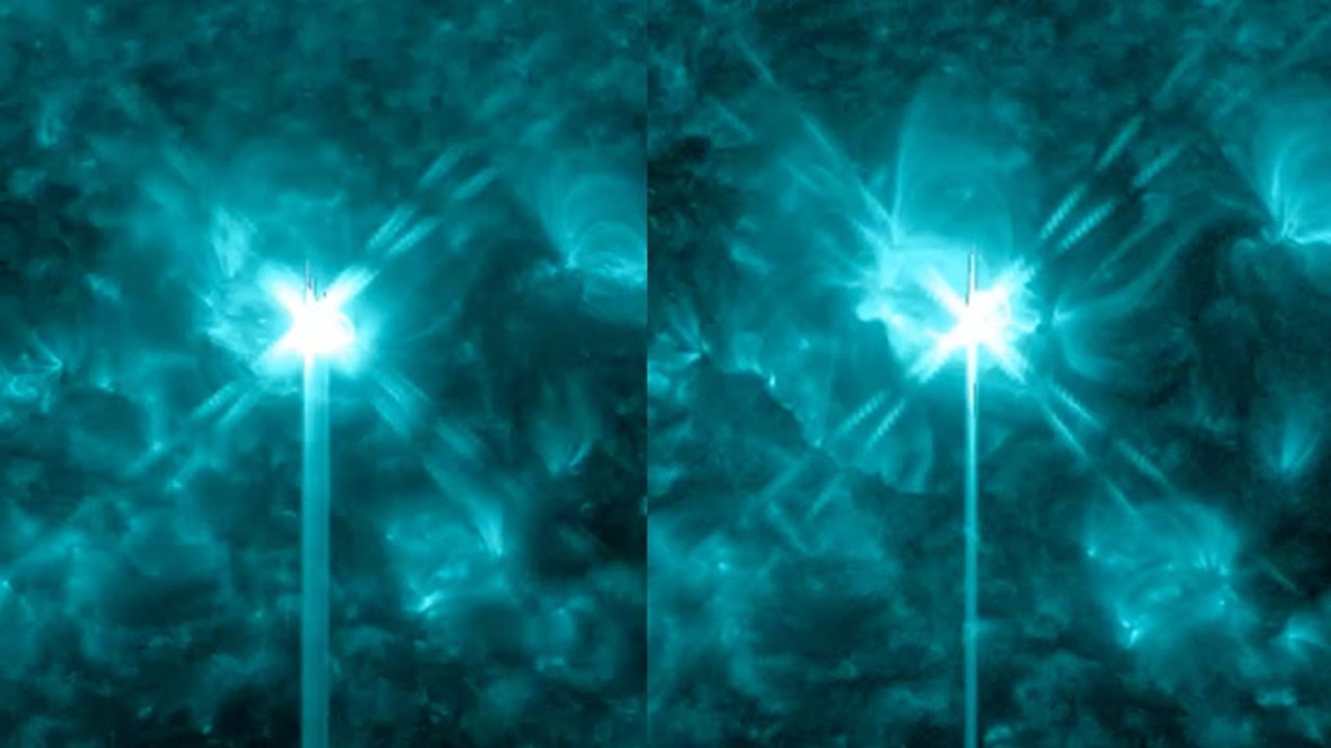 Powerful M4 and X1.6 solar flares as sun erupts