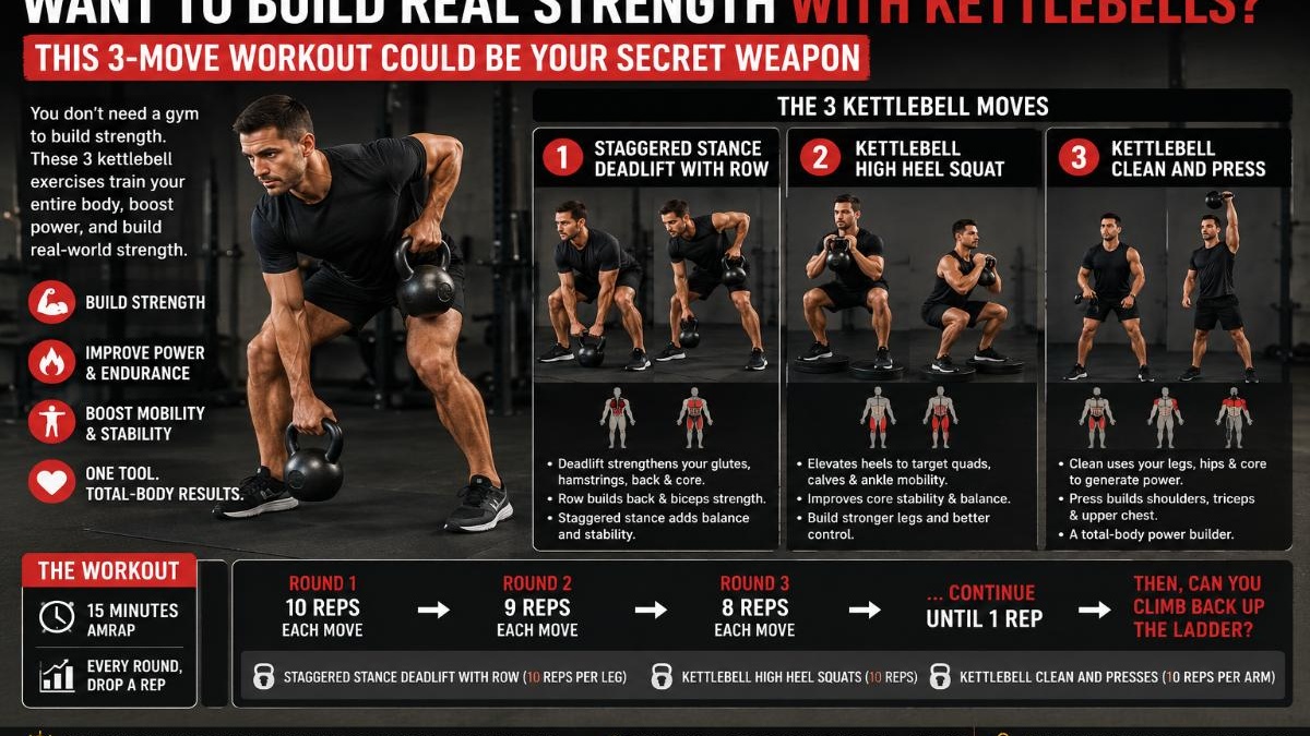 Want to build real strength with kettlebells? This 3-move workout could ...