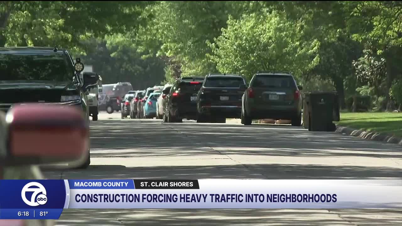 Sewer project detour overwhelms St. Clair Shores neighborhood