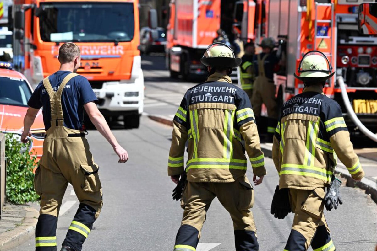 Große Rauchwolke über Edeka in Stuttgart: Feuerwehr im Großeinsatz