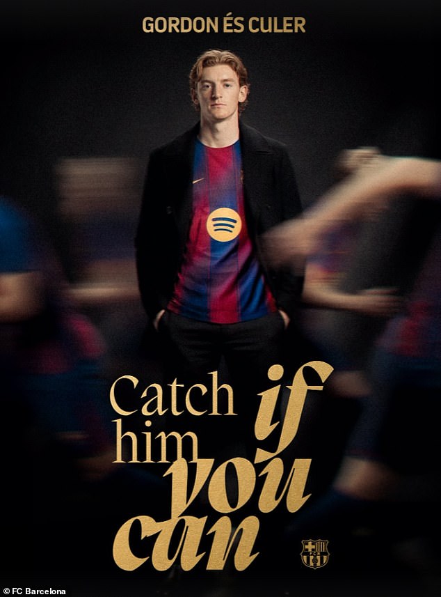Barcelona finally confirm £70m signing of Anthony Gordon after eight ...