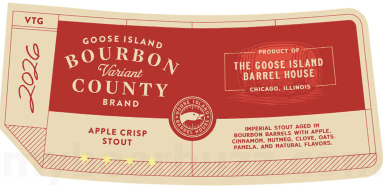 Goose Island unveils 2026 Bourbon County Brand Apple Crisp Stout