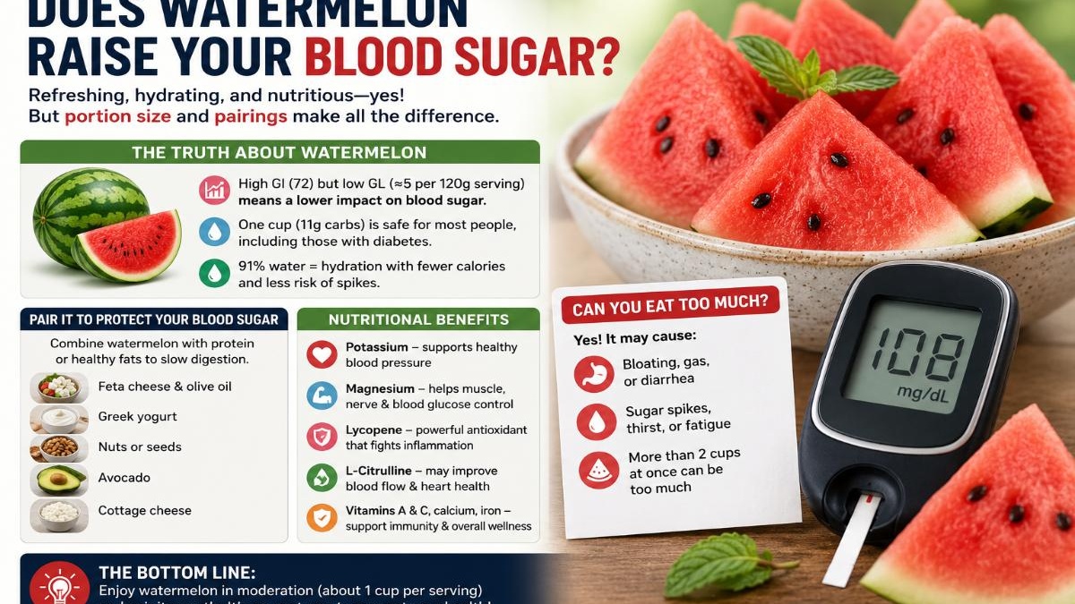 Could eating watermelon raise your blood sugar? What every healthy ...