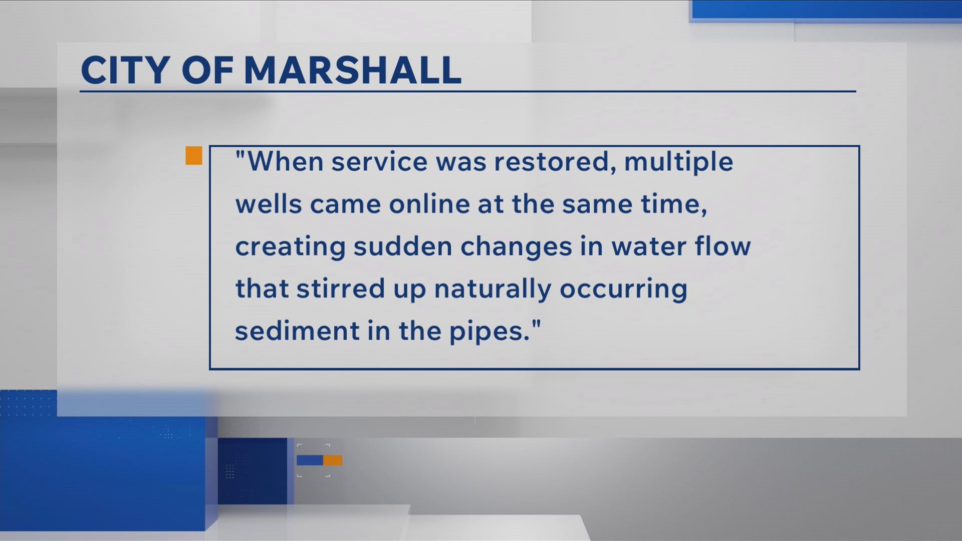 Marshall leaders say 'yellow, brown, rust-colored' water is a temporary ...