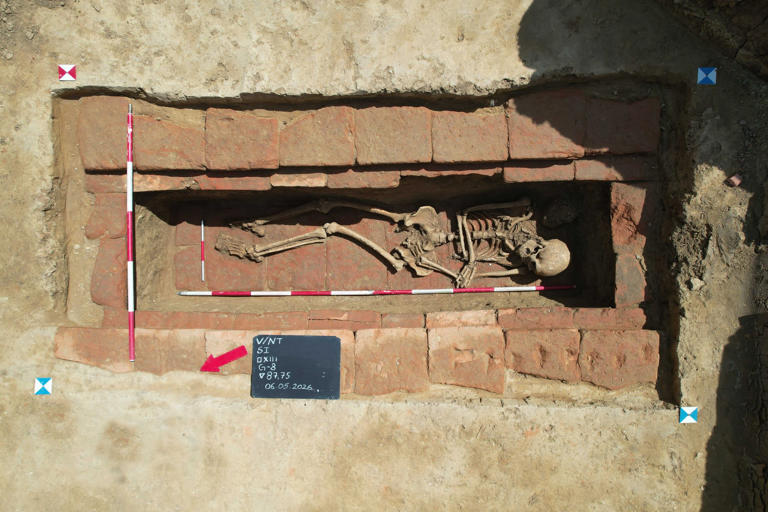 Rare, intact ancient Roman burial unearthed during excavations in ...