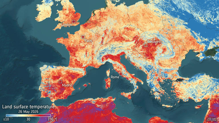 You can see Europe's heat wave from space | Space photo of the day for ...