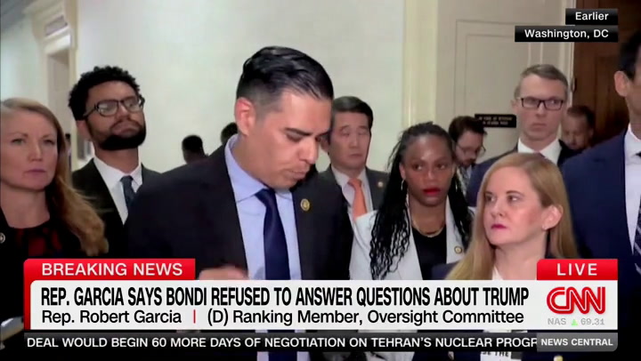 Bondi clams up about Trump during testy Epstein grilling