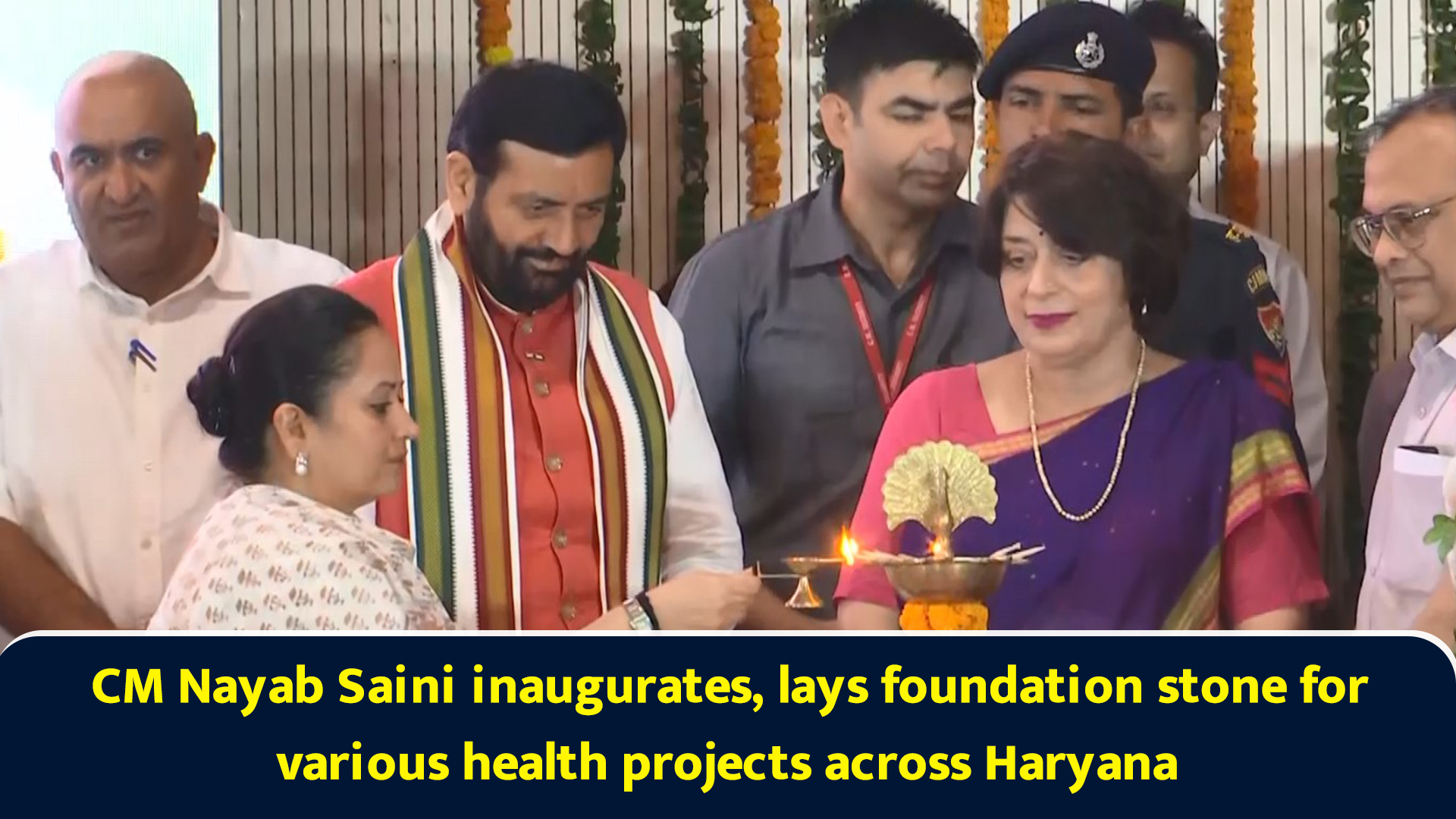 CM Nayab Saini inaugurates, lays foundation stone for various health ...