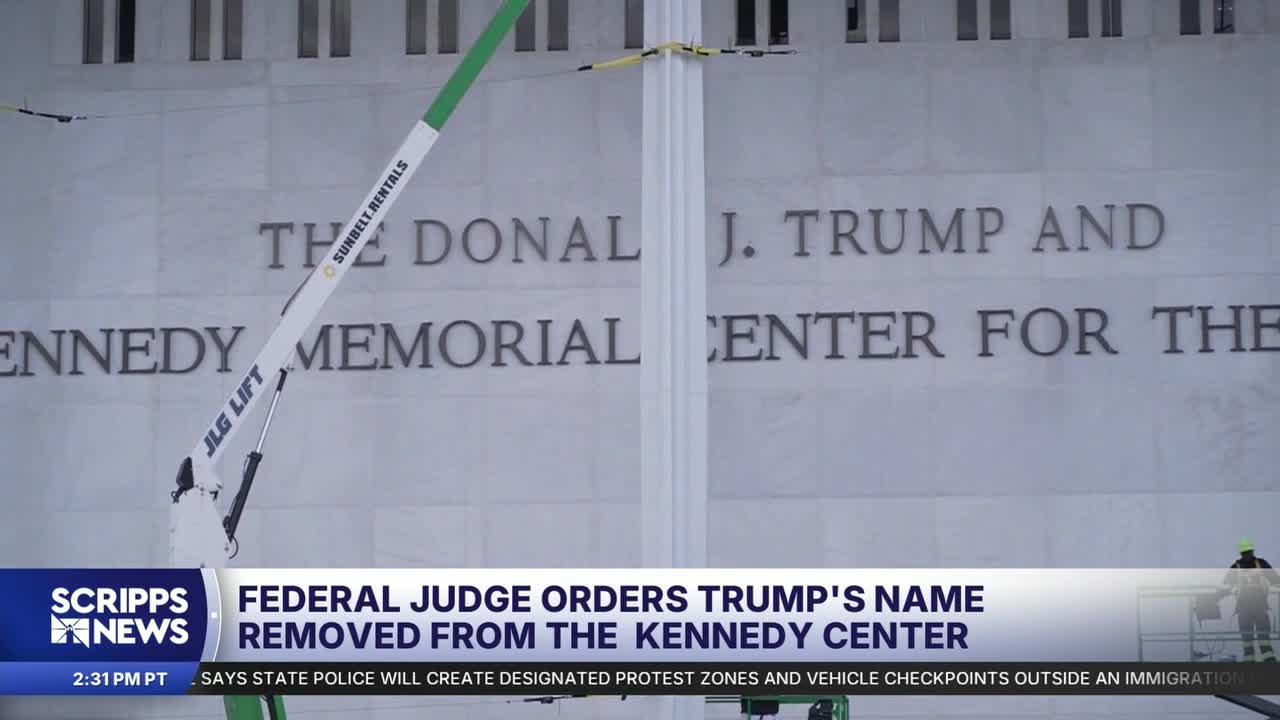 Judge says Kennedy Center board broke law putting Trump's name on building