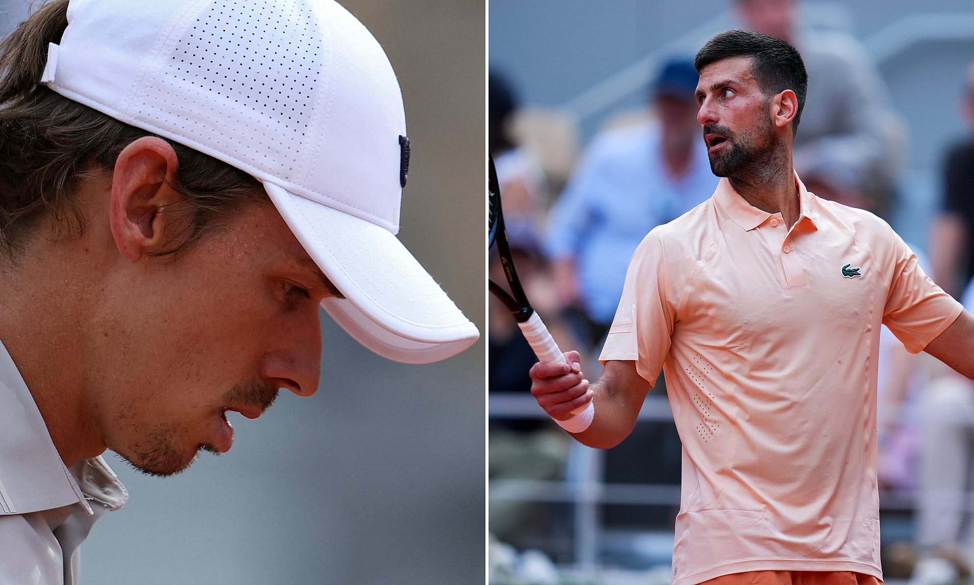 Alex de Minaur, Novak Djokovic dumped out of French Open in day of ...