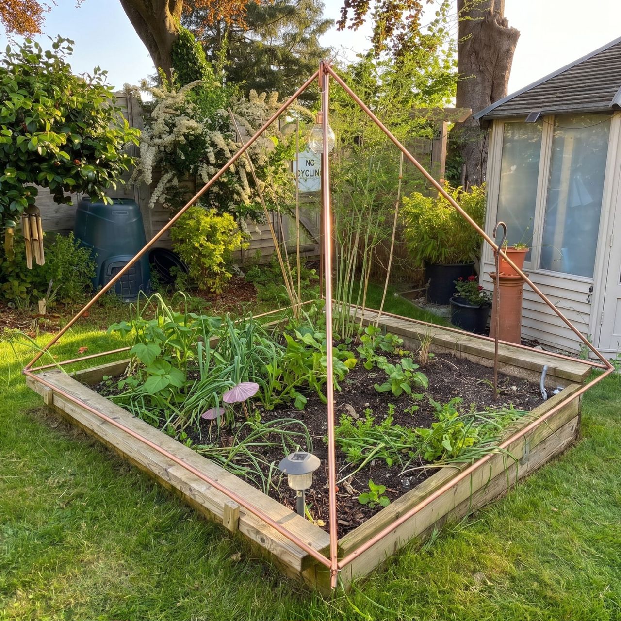 My mother-in-law installed a copper pyramid in her veg bed – and ...