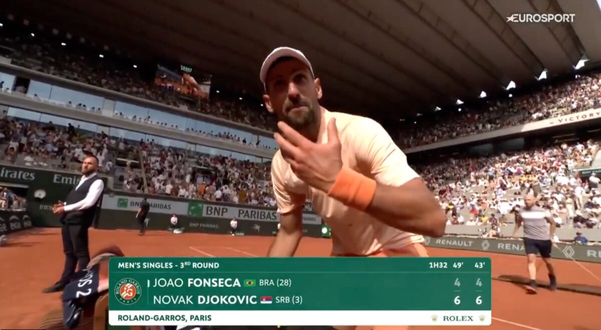 'For God's sake!' Furious Djokovic blows up at cameraman during French ...