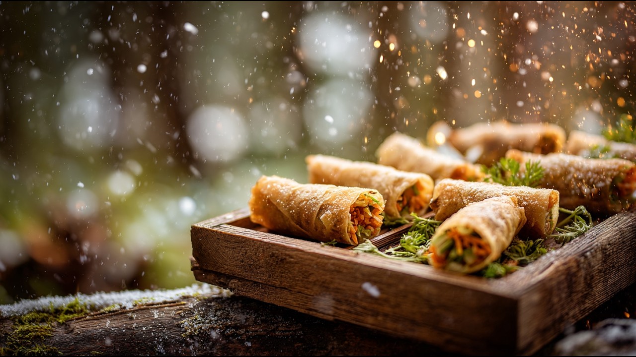 I made the best spring rolls in the forest 🌳
