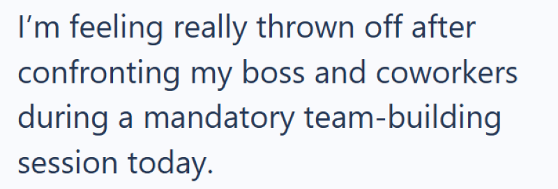 Employee criticizes corporate team building exercise, faces judgment ...