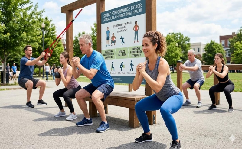 How many squats should you be able to do at your age? Are you above or ...