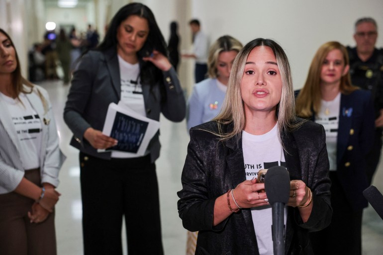 Ex-US attorney general Pam Bondi testifies in Epstein files probe