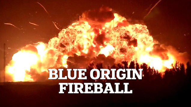 Blue Origin rocket explodes into monstrous fireball during test