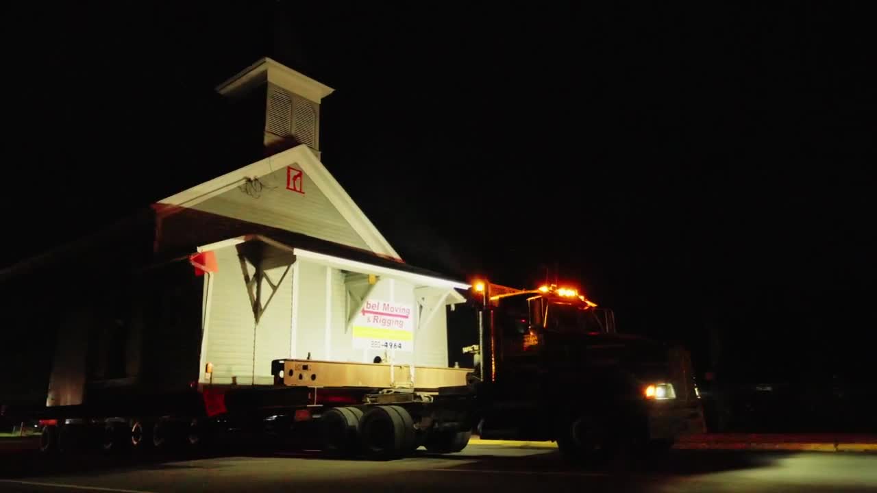 Moving history: Old Lolo School takes drive to new home