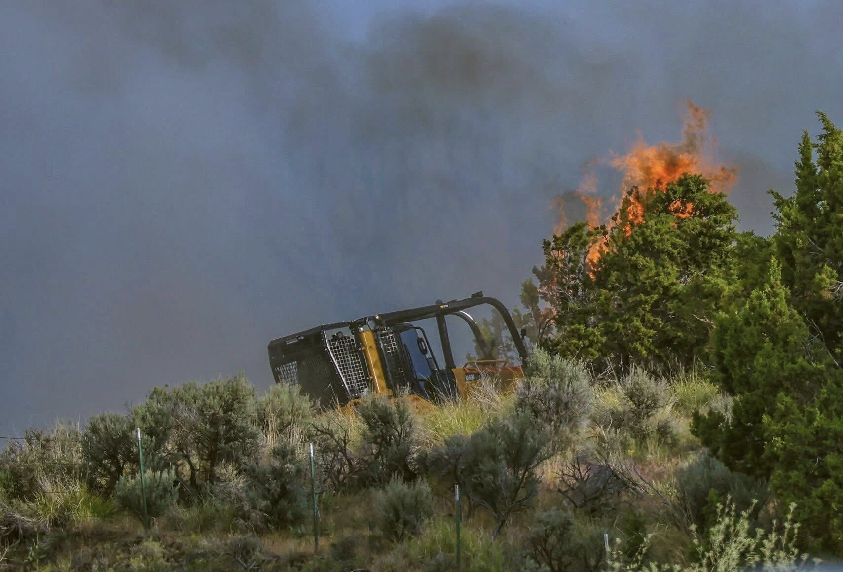 Crews in Elko County battle the Green Crest Fire