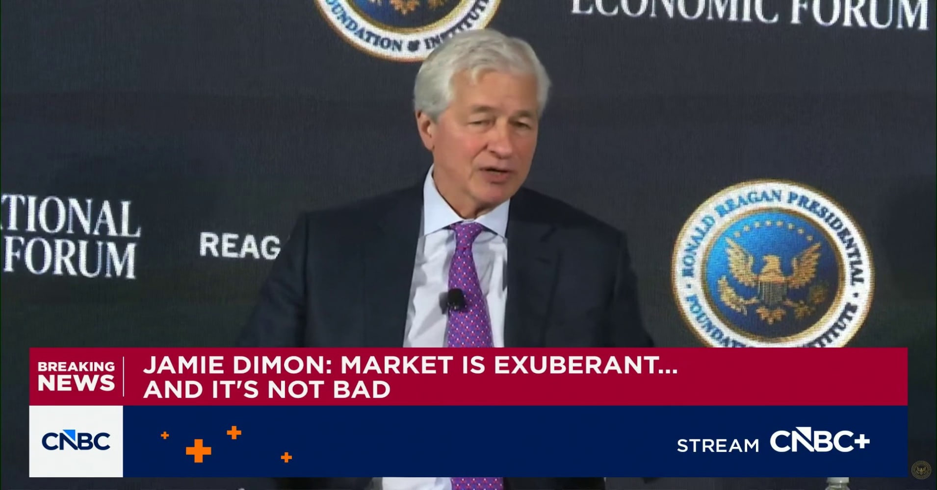JPMorgan CEO Jamie Dimon: The market is exuberant, and it's not bad