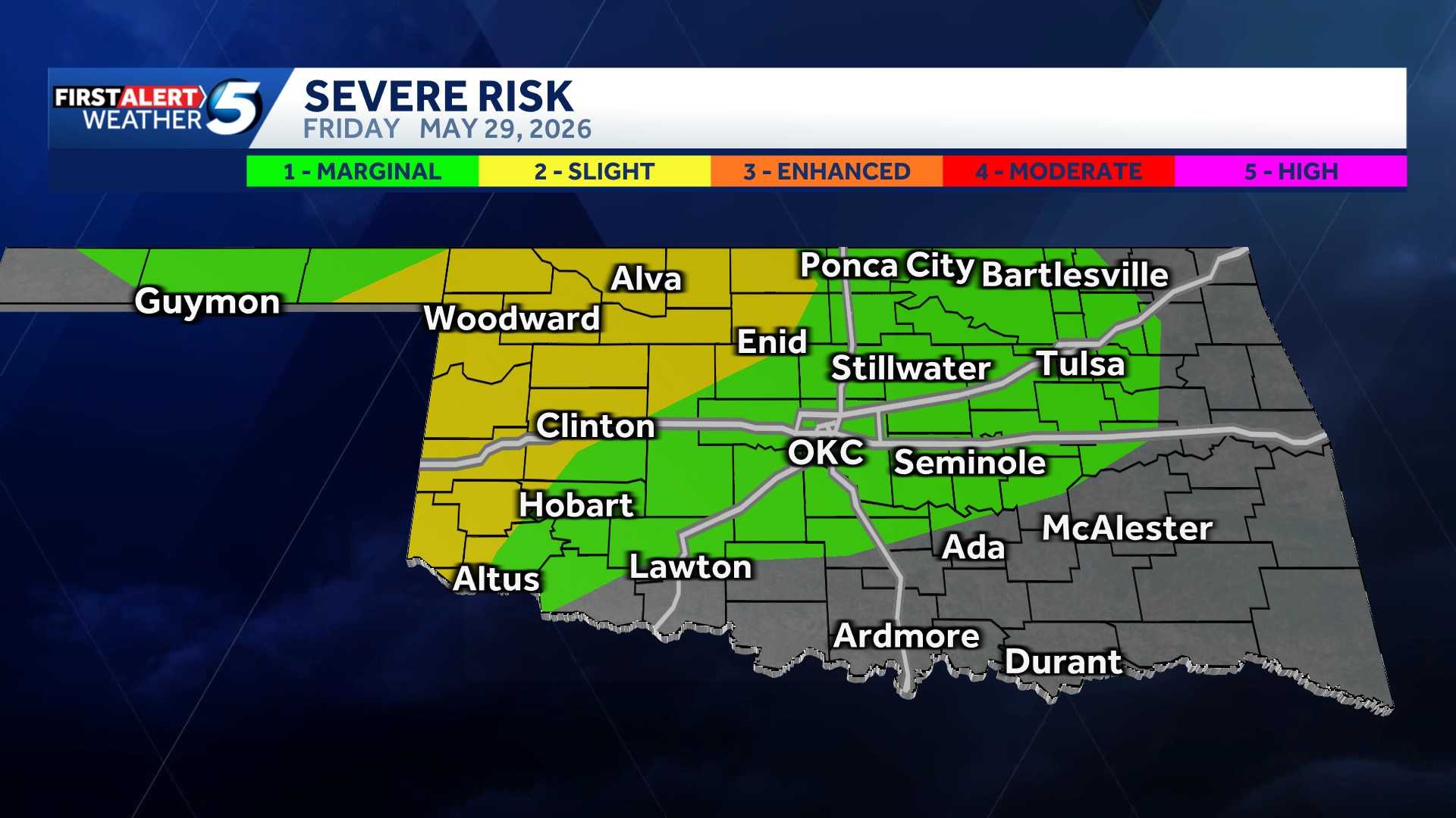 Updates: Severe thunderstorms tracking across Oklahoma Friday afternoon